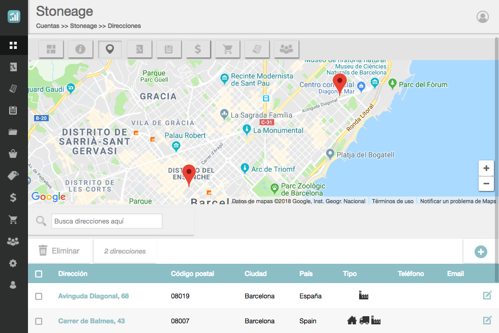 Localizar un cliente en el mapa – uSell CRM